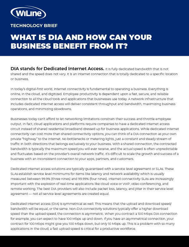 Dedicated Internet Access Tech Brief